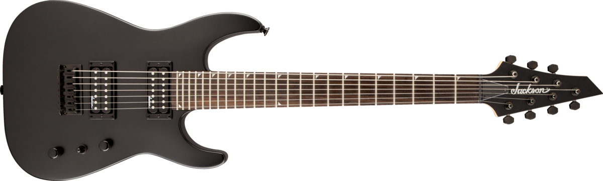 Jackson JS22-7 7 String Dinky Arched Rosewood In Satin Black: Canadian ...
