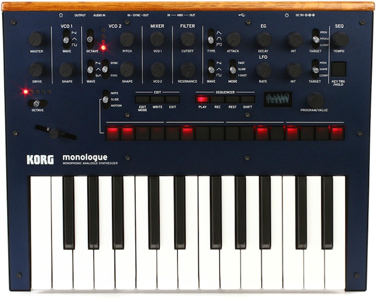 Korg Monologue Mini Monophonic Synth - Blue: Canadian Online Music ...