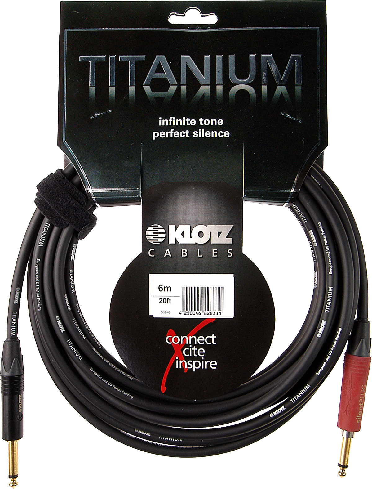 Klotz Cables Titanium 15' Instument Cable Straight With Silent End ...